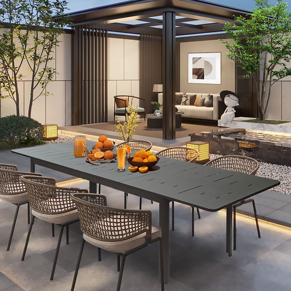 Latitude Run® Malakeh Extendable Aluminum Dining Table & Reviews | Wayfair